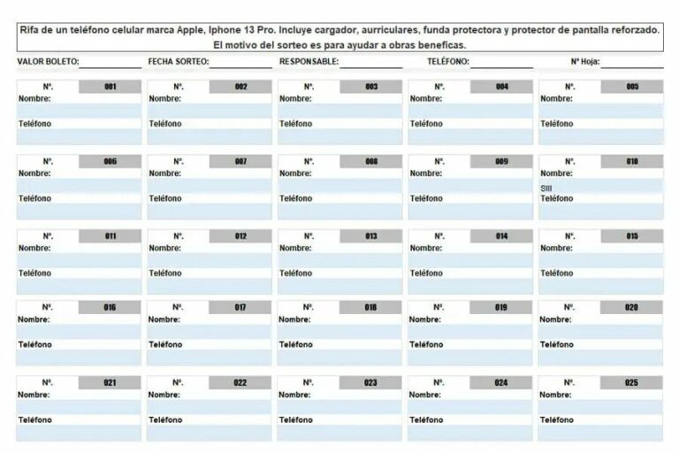 ¡Aprende cómo organizar una rifa de 25 números y duplica tus ...